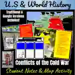 World History: Conflicts of the Cold War | Student Notes & Map Activity ...