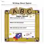 Writing about Space Worksheet by Teach Simple