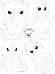 the little red hen characters coloring pages