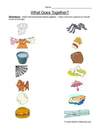 Things That Go Together Worksheets