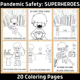 superhero face mask coloring pages
