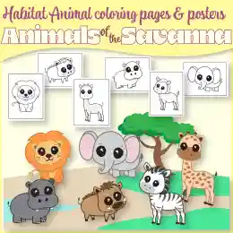 african animal coloring sheets