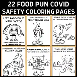 coloring pages of food safety
