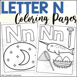 letter n coloring pages for kids