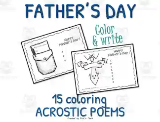 fathers day coloring pages with poem