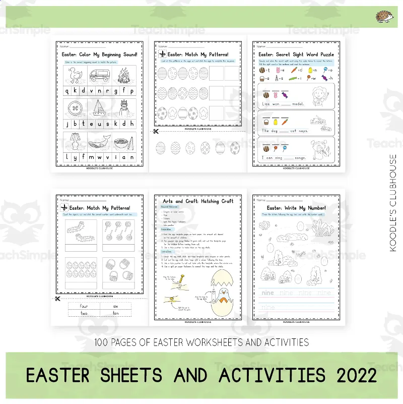 100+ Easter Sheet and Activities by Teach Simple