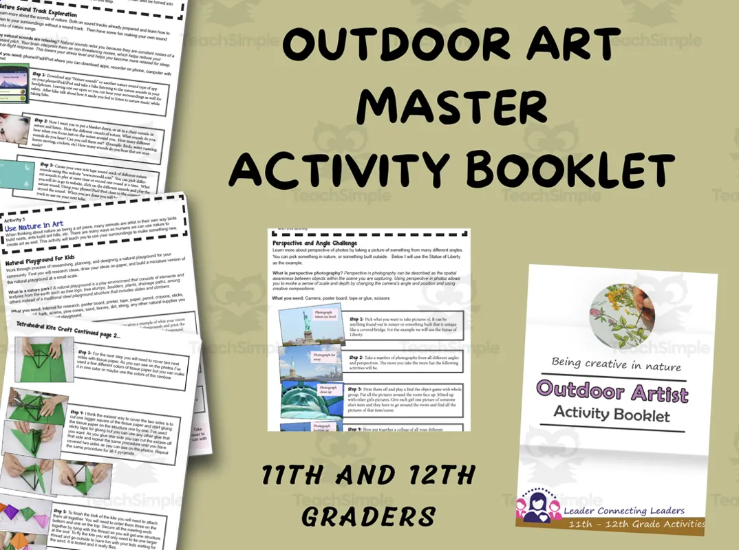 11th and 12th grade Outdoor Artist Activities by Teach Simple