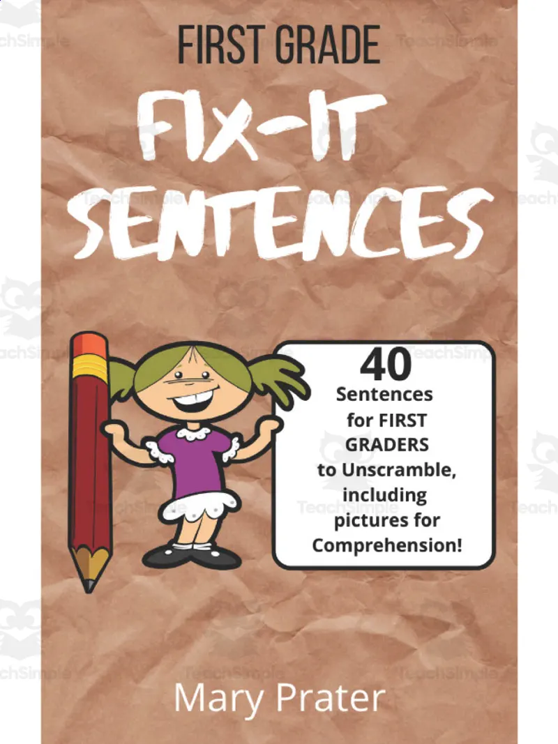1st Grade Fix-It Sentences by Teach Simple
