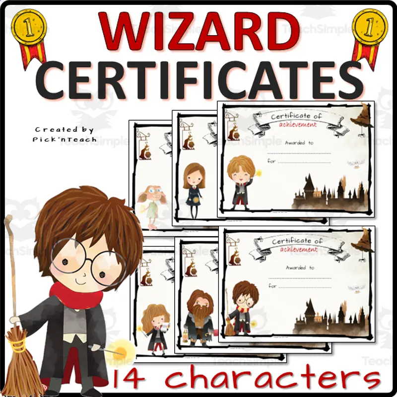 28 AWARD certificates for WIZARDS for ANY SUBJECT printable templates ...