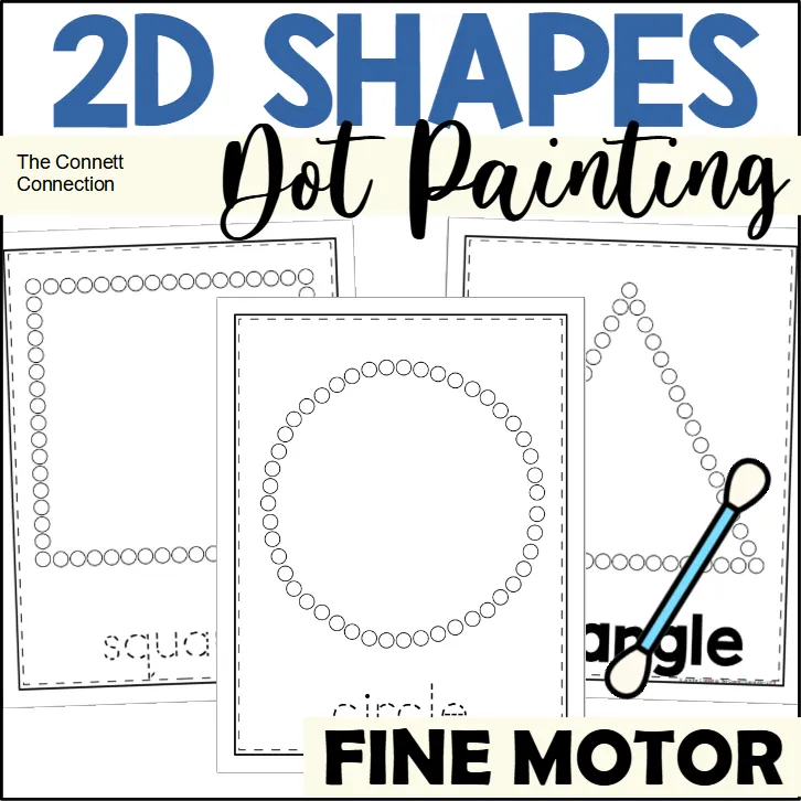 2D Shapes Dot Painting Worksheets by Teach Simple