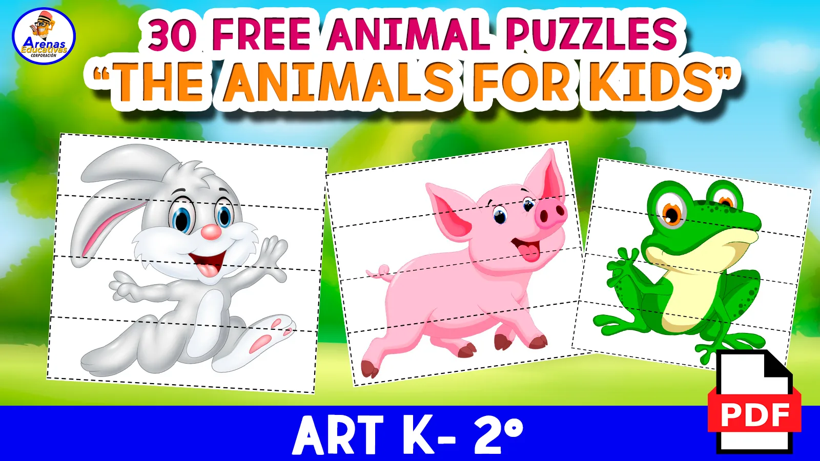 30 ANIMALS PUZZLES For Kids - Print ant Cut FREE by Teach Simple