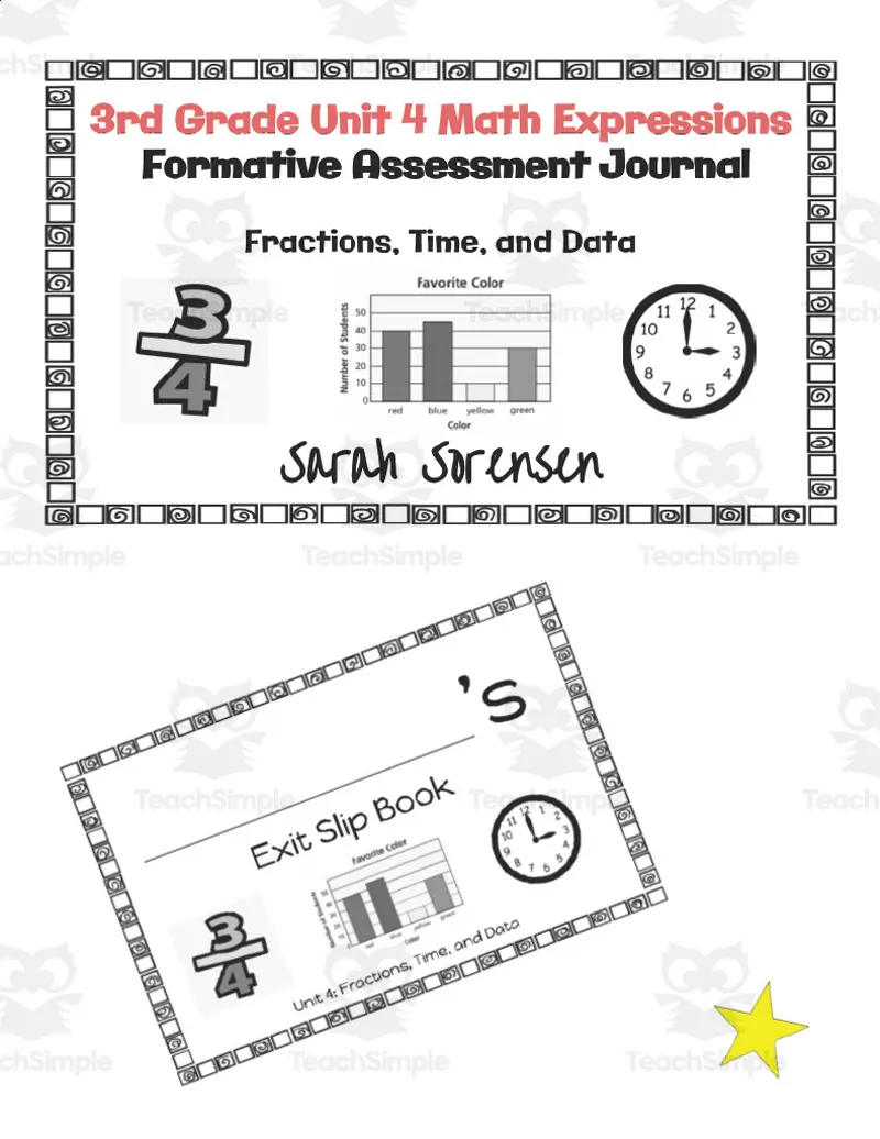 3rd Grade Math Exit Slip Journal | Unit 4 Math Expressions by Teach Simple
