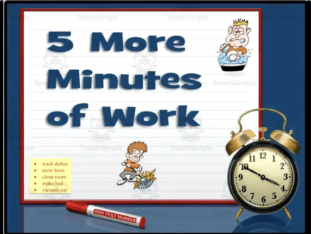 "5 More Minutes of Work" Math Song by Teach Simple