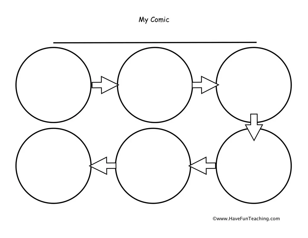 6 Circles Comic Strip Worksheet by Teach Simple