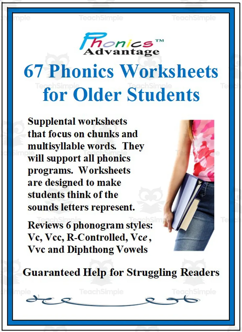 67 Phonics Worksheets for Older Students by Teach Simple