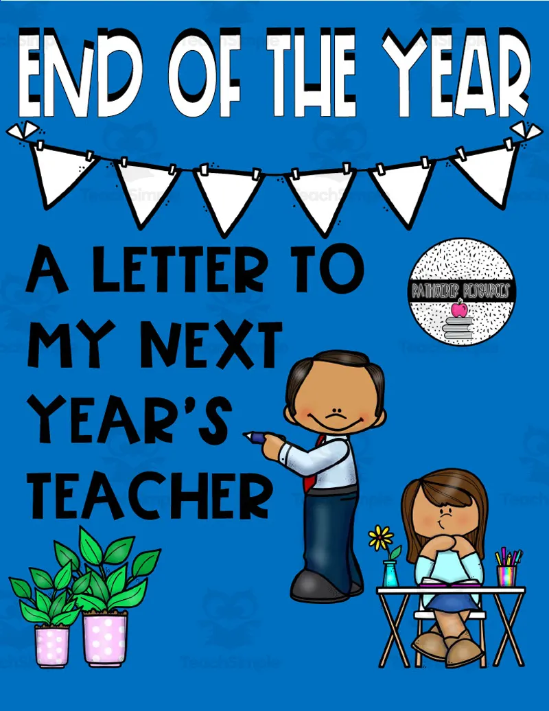 A Letter To My New Teacher | Creative End of Year Writing by Teach Simple