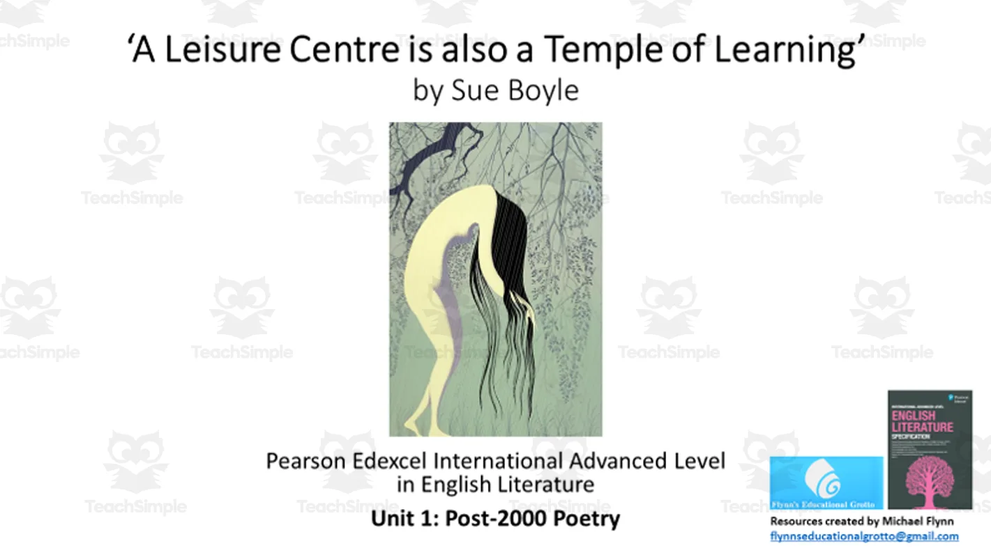 A Level Poetry Lesson: ‘A Leisure Centre is also a Temple of Learning ...