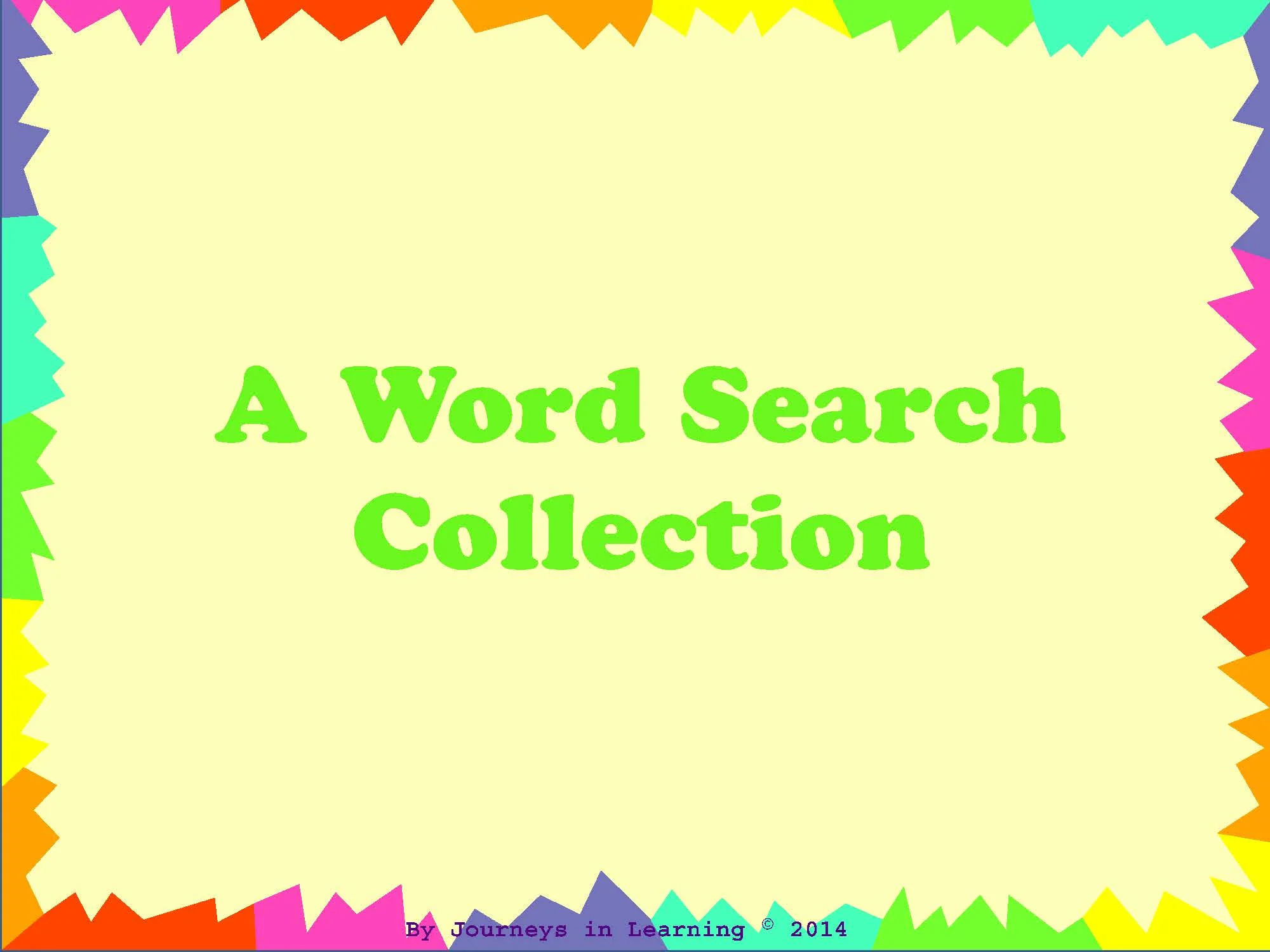 A Word Search Collection by Teach Simple