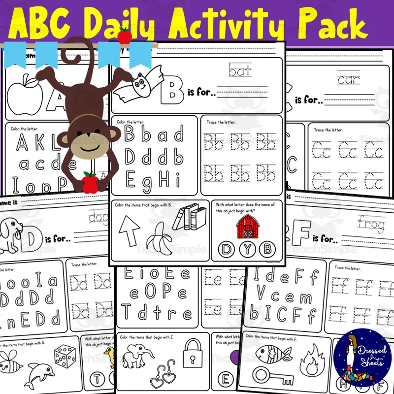 ABC Daily Activity Pack by Teach Simple