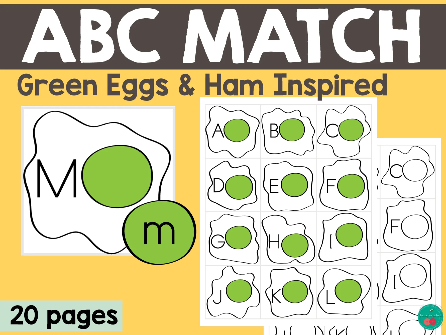 ABC Match - Green Eggs and Ham by Teach Simple
