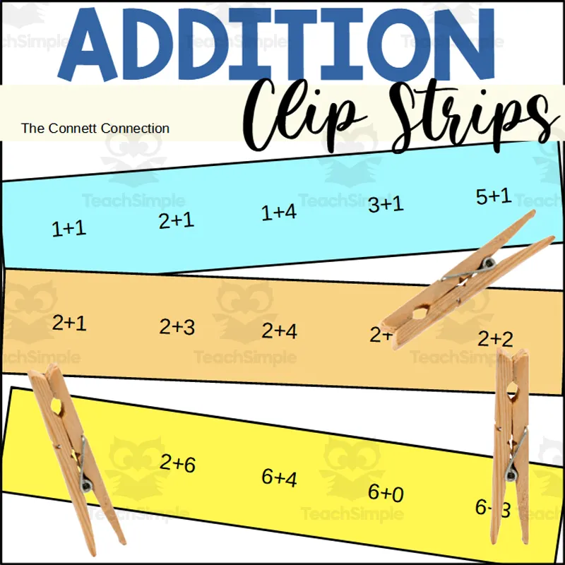 Addition Clip Strips by Teach Simple