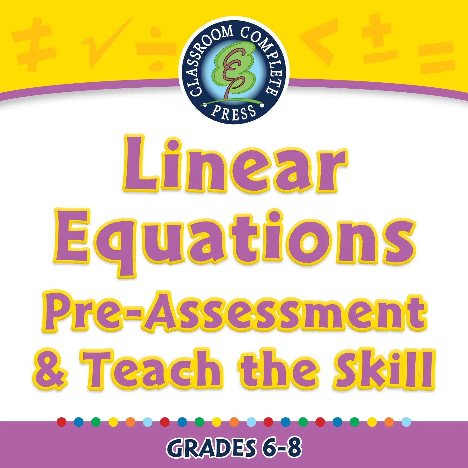 Algebra: Linear Equations - Pre-Assessment & Teach the Skill - FLASH-PC ...
