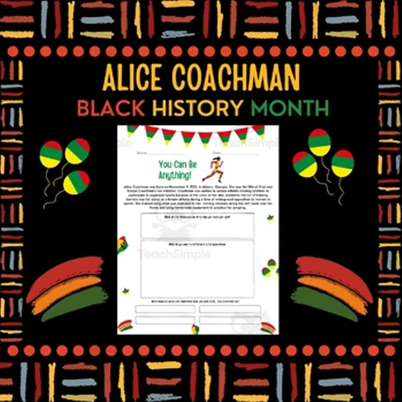 Alice Coachman Biography Reading Black History Month Social Studies by ...