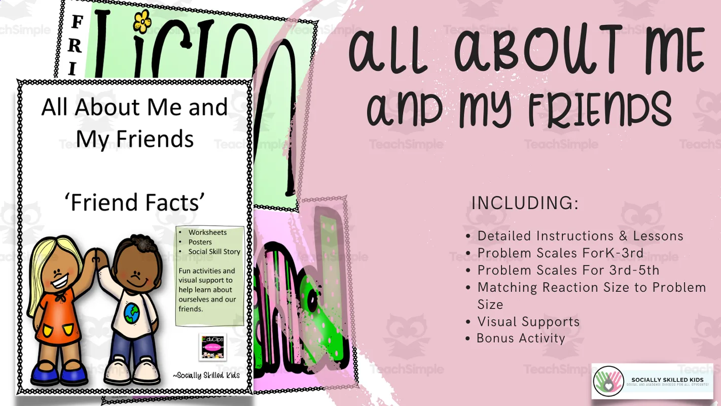 ALL ABOUT ME and My Friends, Social Skills Story and Activities by ...