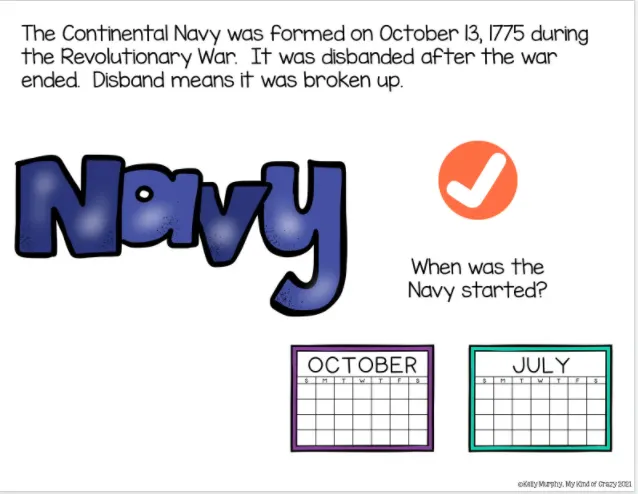 All About the Navy Adapted Book Slide Deck For Special Ed by Teach Simple