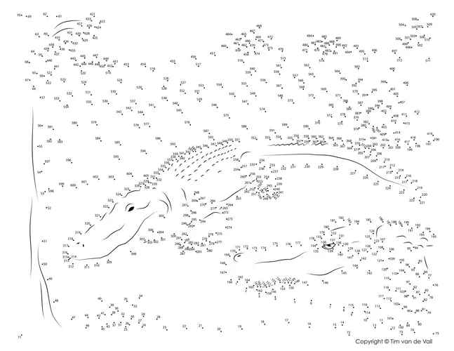 Alligator Extreme Dot-to-Dot / Connect the Dots PDF by Teach Simple