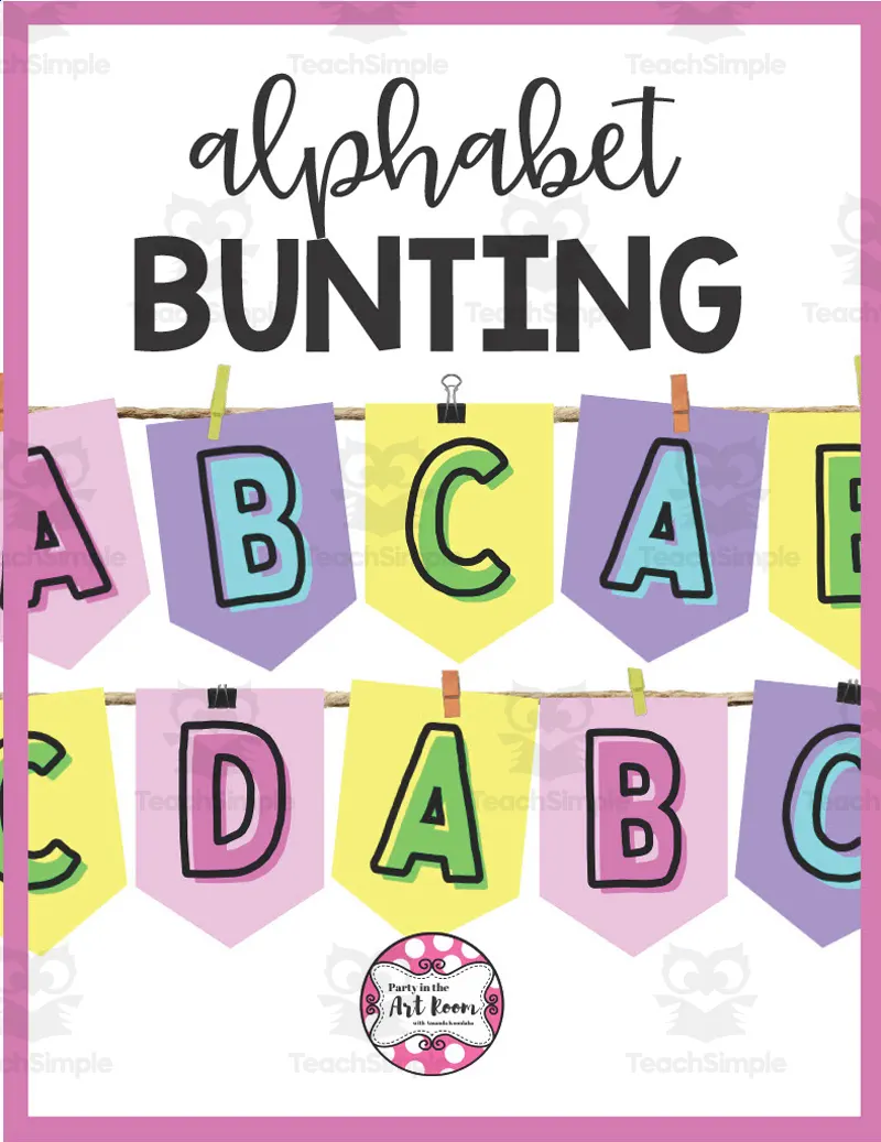 Alphabet Bunting Classroom Decor by Teach Simple