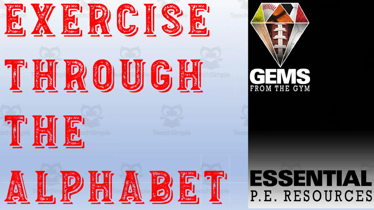 Alphabet Exercise PE Activity by Teach Simple