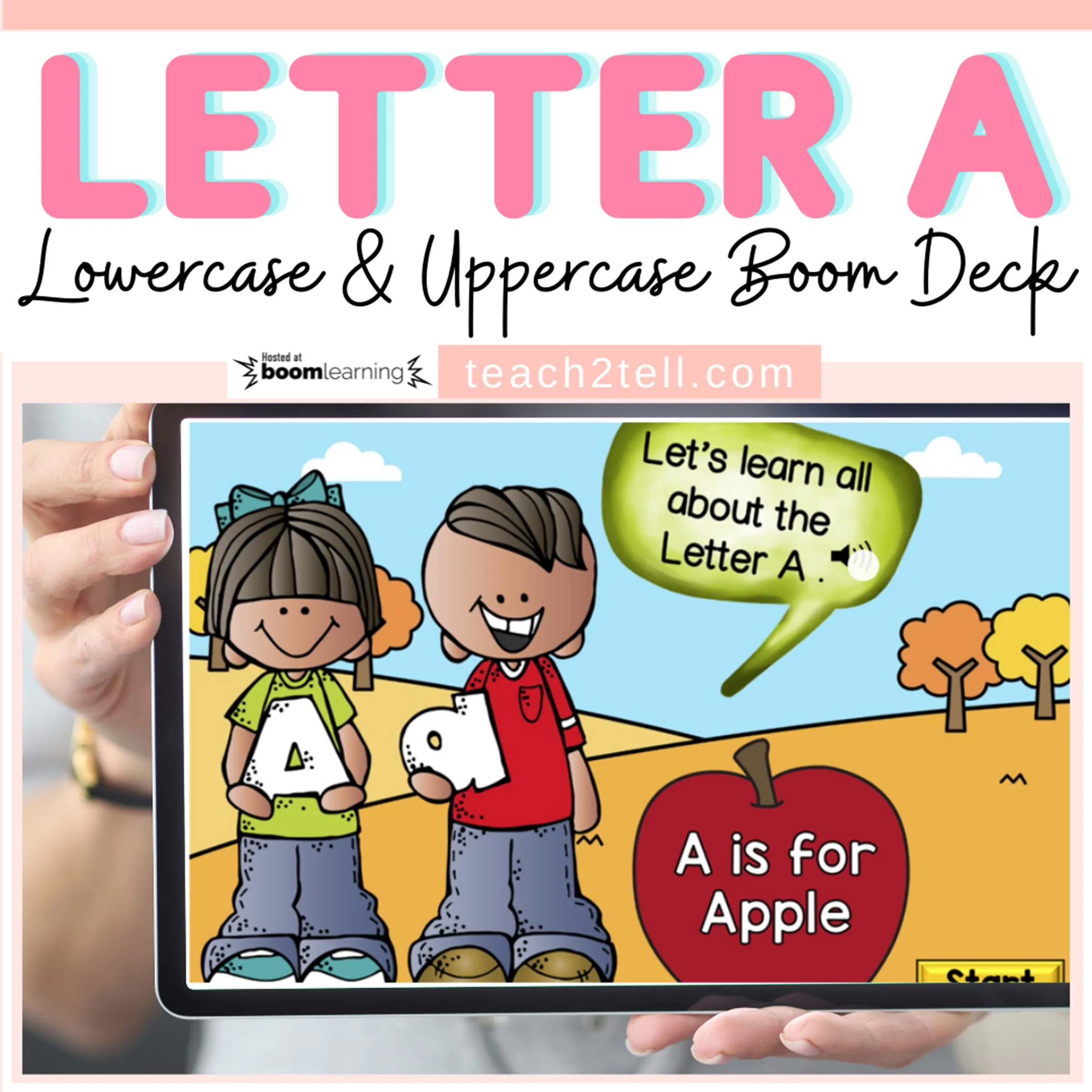 Alphabet Letter A of the Week Boom Digital Cards by Teach Simple