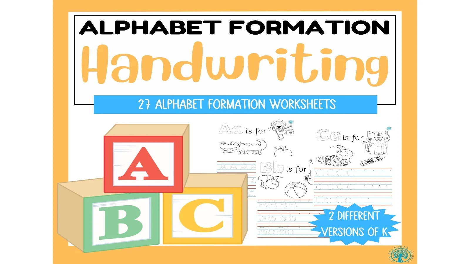 Alphabet Letter Formation Support Worksheets by Teach Simple