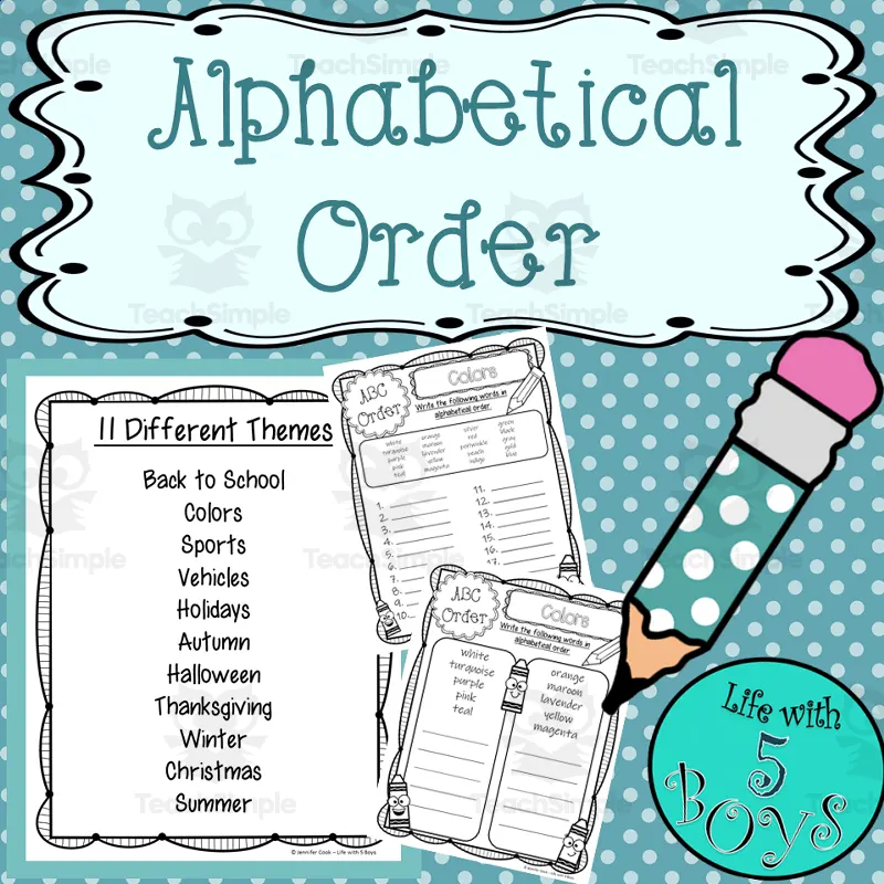 Alphabetical Order by Teach Simple