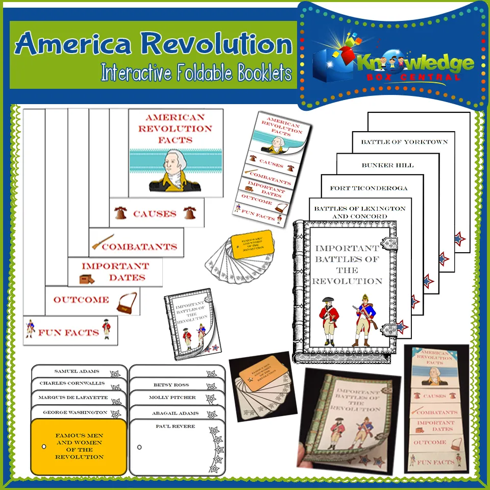 American Revolution Interactive Foldable Booklets - EBOOK by Teach Simple