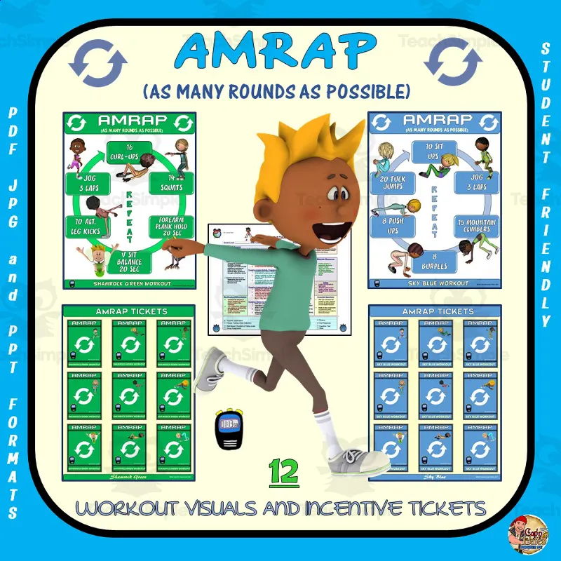 AMRAP PE Activity: As Many Rounds As Possible by Teach Simple