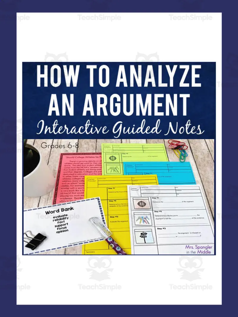 Analyzing Arguments PowerPoint + Guided Notes by Teach Simple