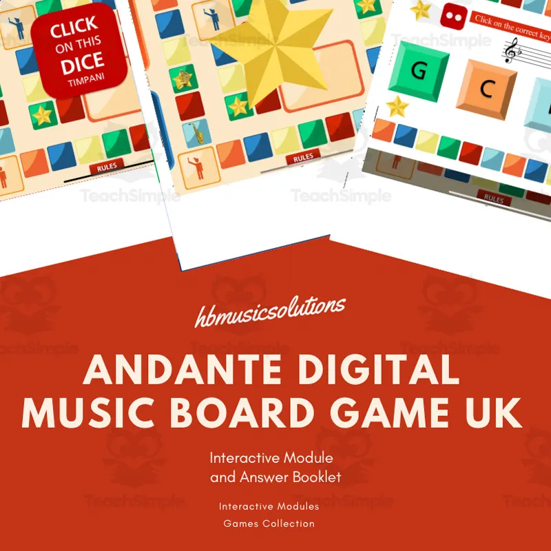 Andante Digital Music Board Game - UK Version by Teach Simple