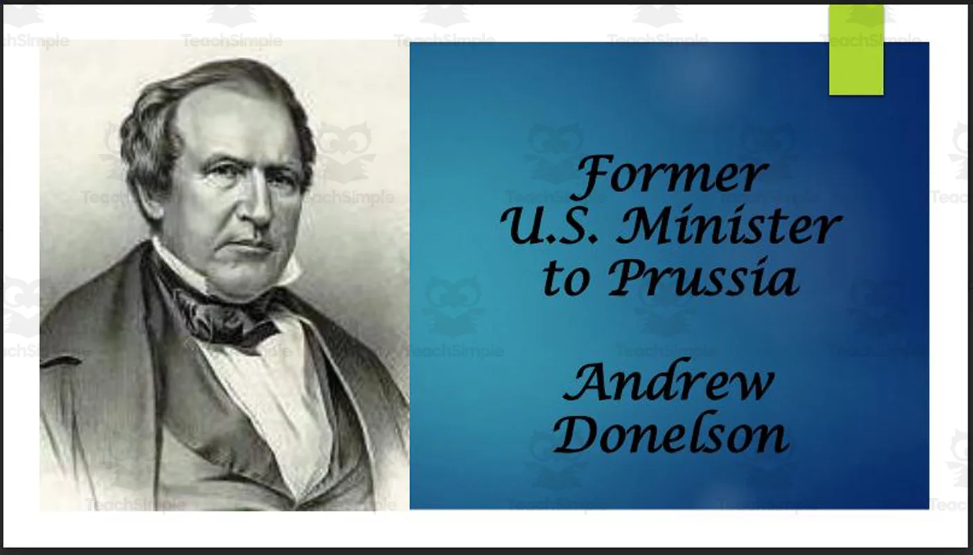 Andrew Donelson (Former Know Nothing Vice Presidential nominee) BIO PPT ...