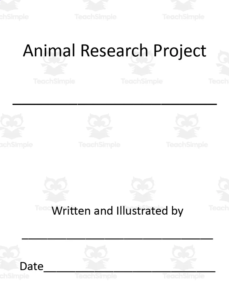 Animal Research Project by Teach Simple
