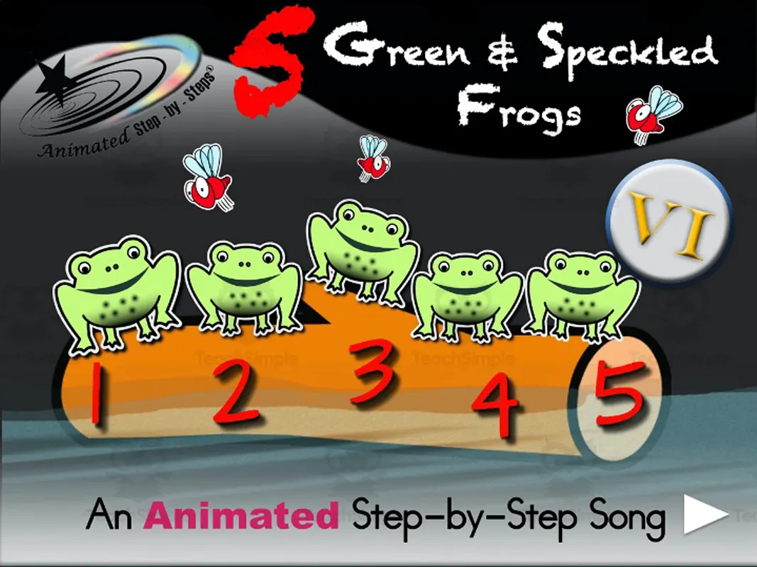 Animated Song: 5 Green and Speckled Frogs VI by Teach Simple