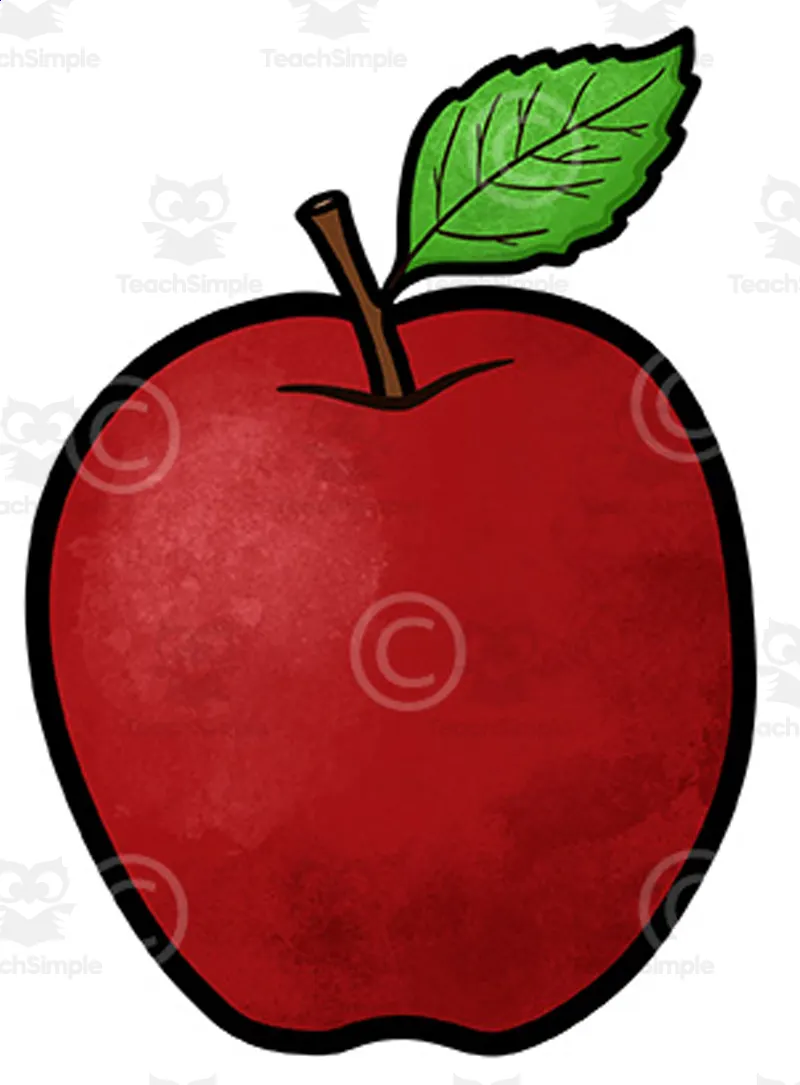 Apple red Clipart- Back to school clip art-Graphics Illustration ...