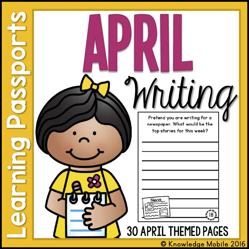 April Writing Prompts - Learning Passport by Teach Simple