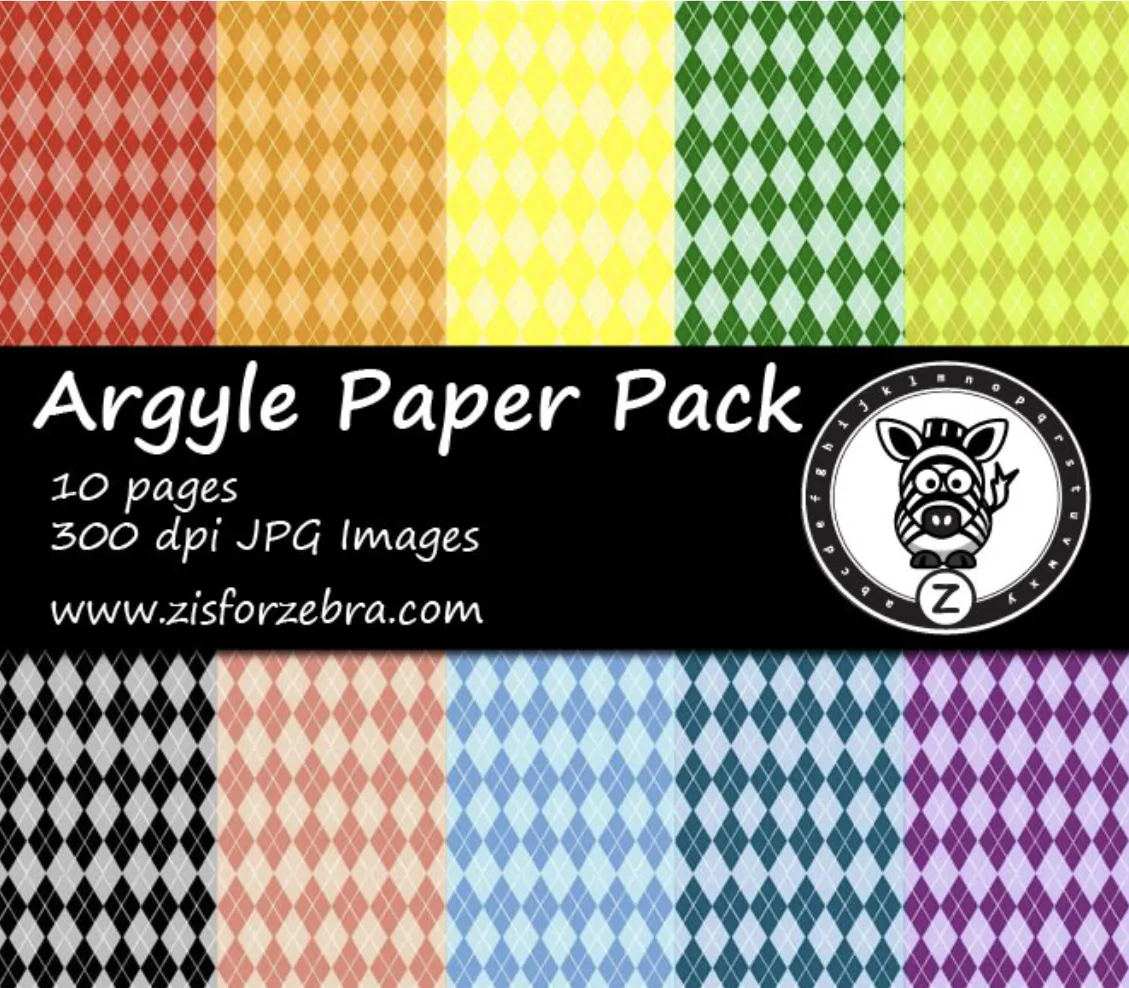 Argyle Paper Pattern Pack 2 by Teach Simple