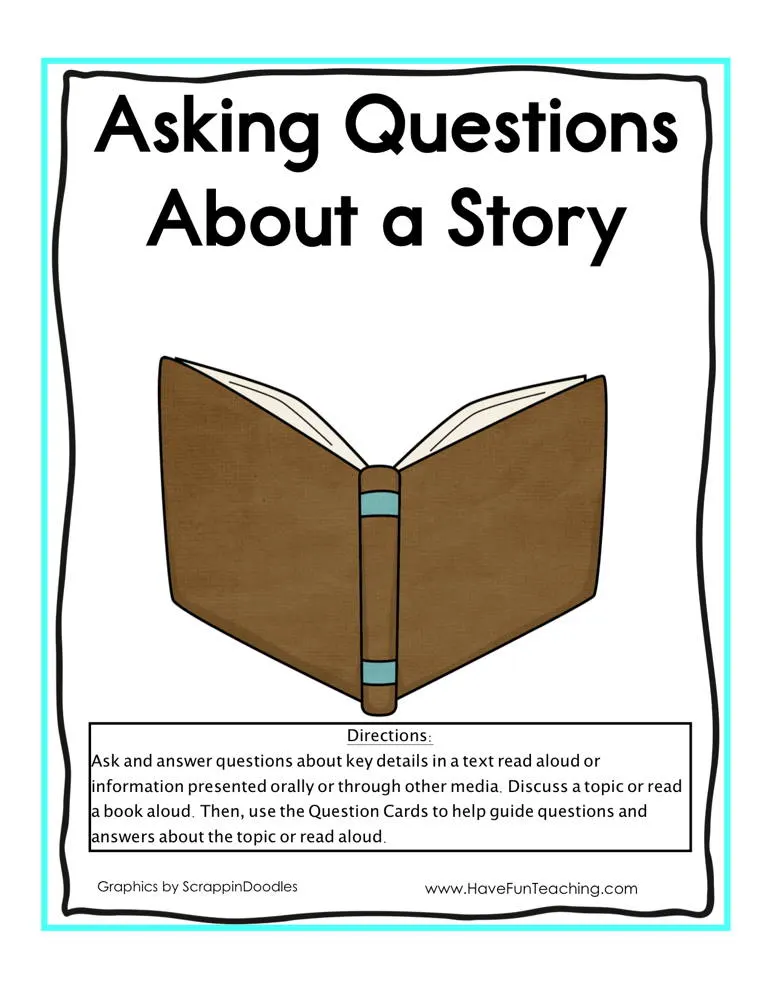 Asking Questions about a Story Activity by Teach Simple