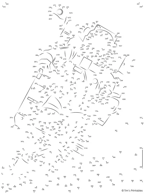 Astronaut Extreme Dot-to-Dot / Connect the Dots PDF by Teach Simple