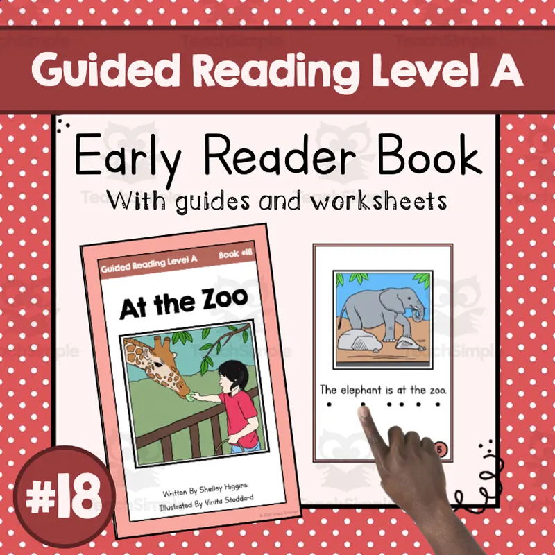"At The Zoo" | Early Reader Book #18 | Guided Reading Level A by Teach ...