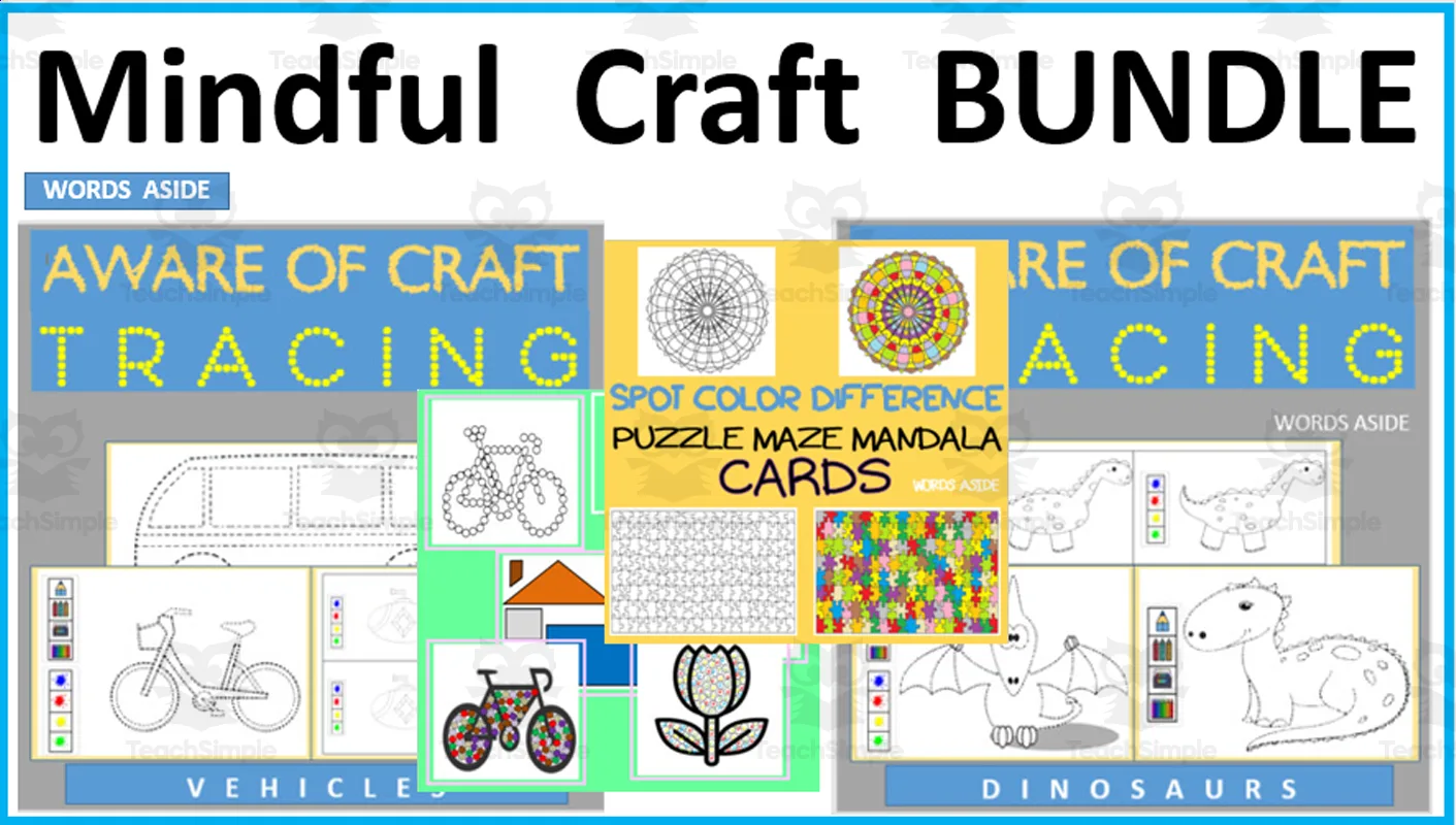 Attention Concentration Crafts BUNDLE by Teach Simple