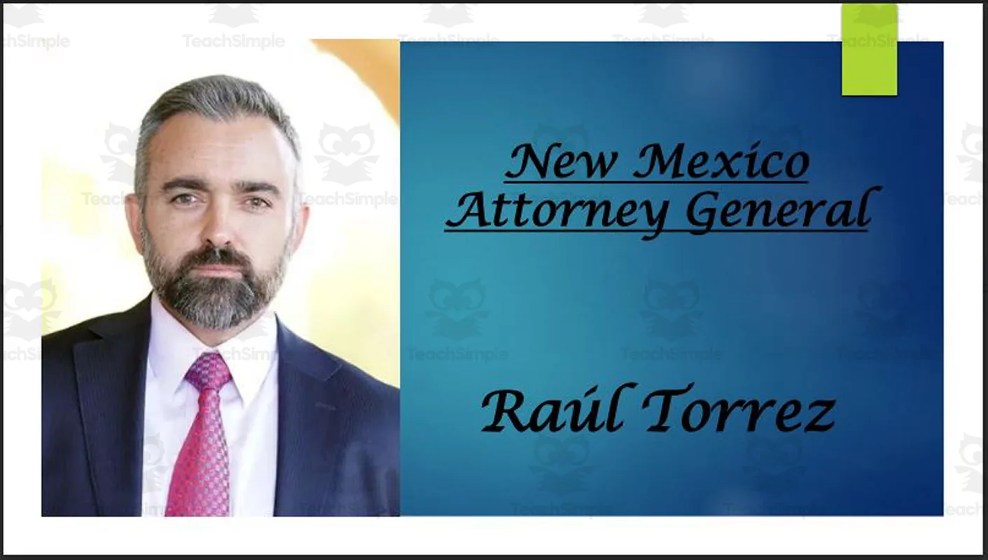 Attorney General Raúl Torrez (NM) BIO PPT by Teach Simple